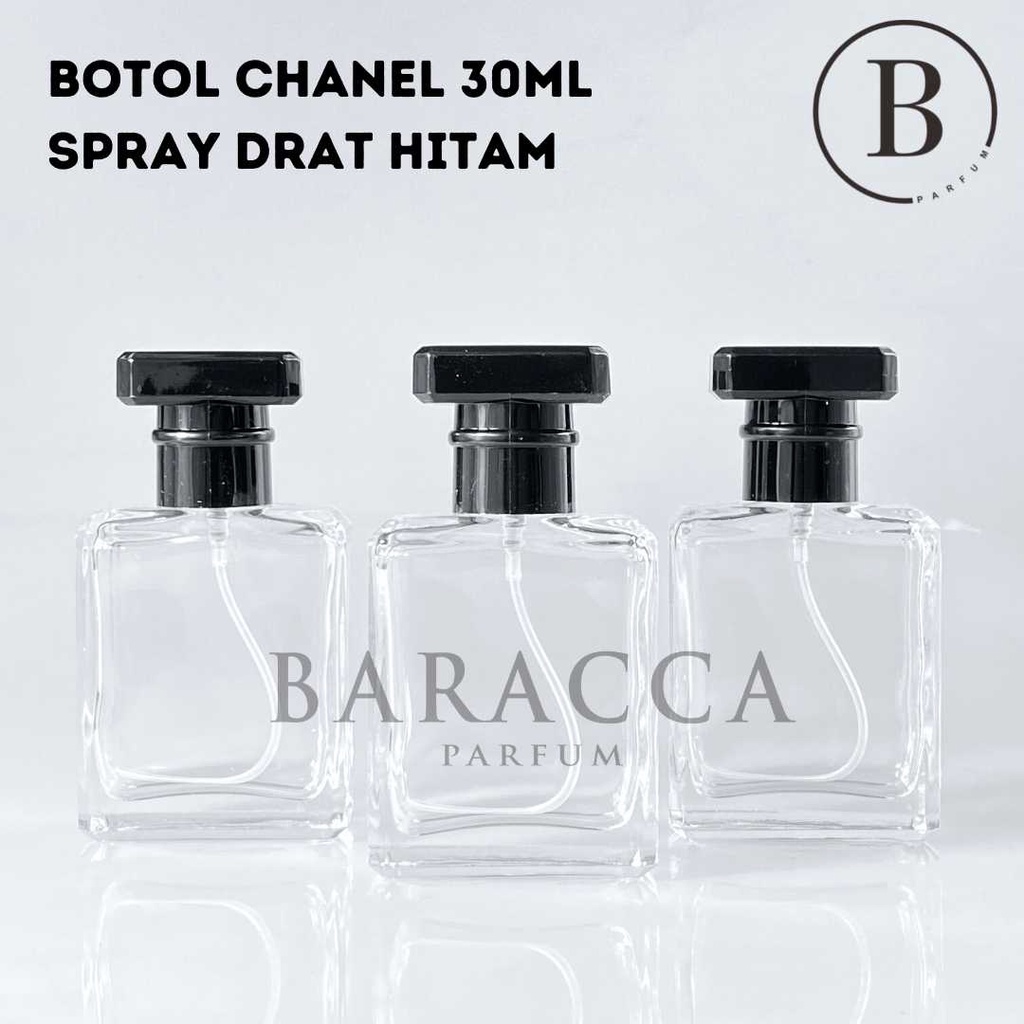 Jual Botol Parfum Chanel 30ML Drat Hitam - Botol Parfum Kosong Chanel - Botol Chanel 30ML ...
