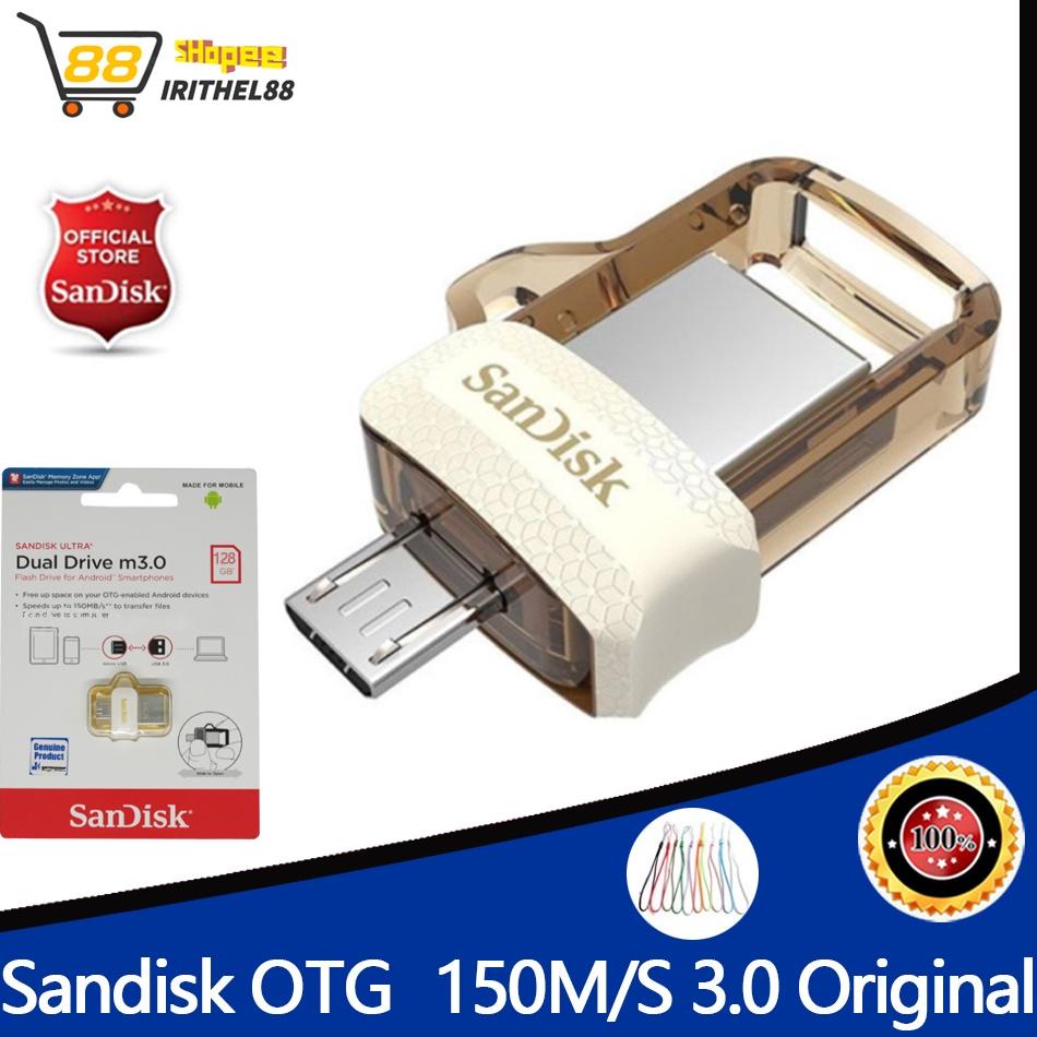 Jual (Seri)(L65D) *SanDisk Flash Disk OTG 16/32/64/128GB Transmisi 150M/S M3.0 emas Super Dual ...