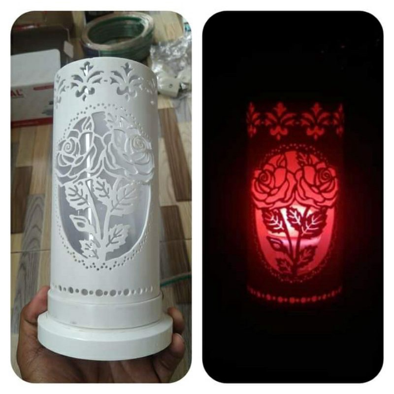 Jual lampu hias ukir pipa PVC ( handmade ) | Shopee Indonesia