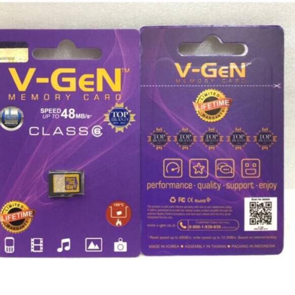 Jual Paket Untung Micro SD Card 16GB Vgen Class 6 / Memory V-Gen 16GB ...