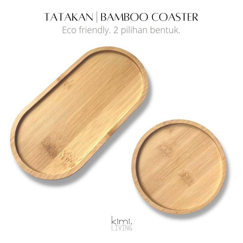 Jual TATAKAN BAMBU untuk BOTOL SABUN / Bamboo Coaster Gelas Kopi Teh ...