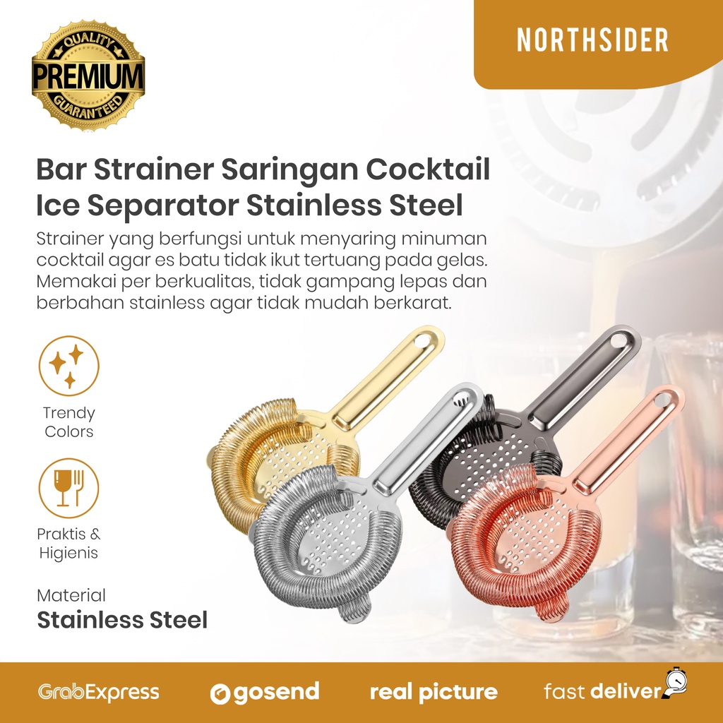 Jual Bar Strainer cross saringan cocktail shaker ice separator ...