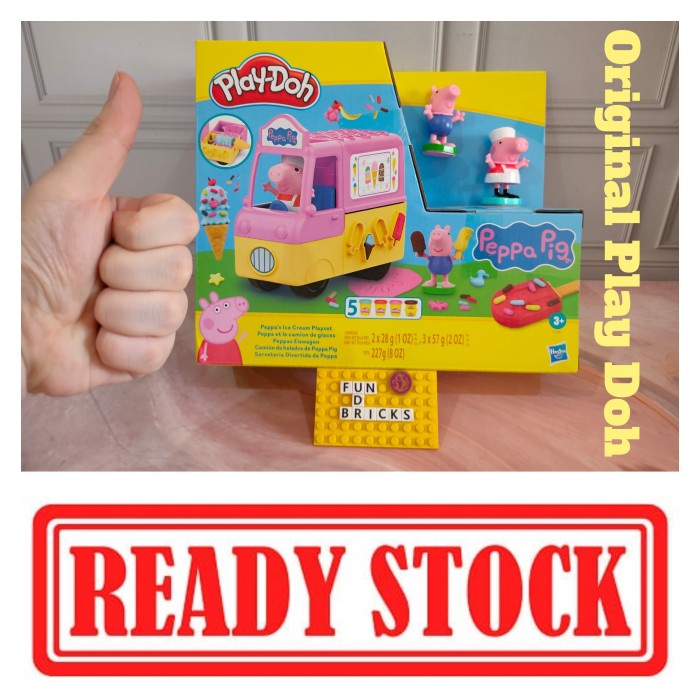 Jual Pls Peppa Pig Play Doh Peppa Pig Ice Cream Playset | Shopee Indonesia