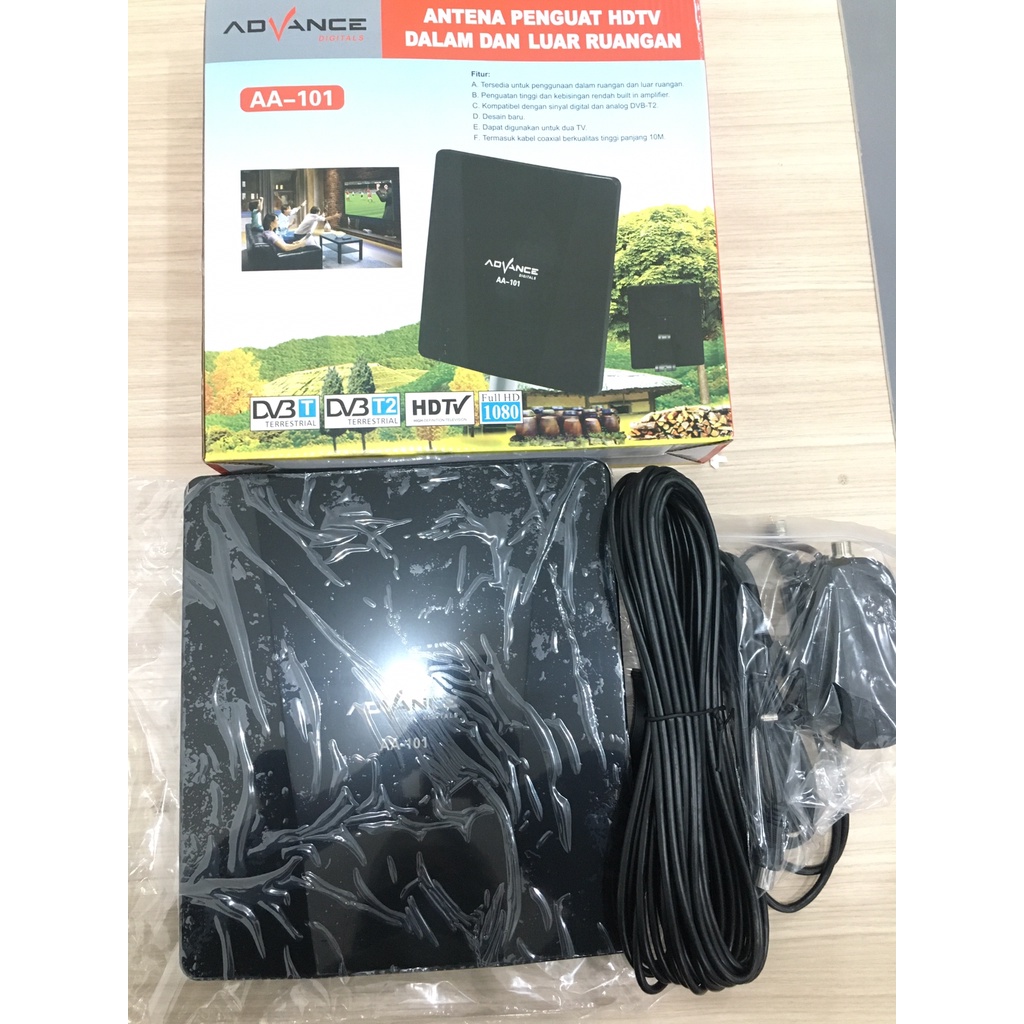 Jual Advance AA-101 Antena Indoor Outdoor Digital Analog Dalam DVB-T2 ...