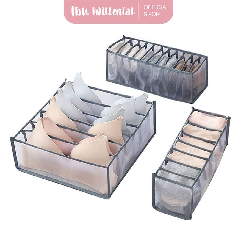 Jual IBUMILLENIAL Storage Box Kaos Kaki Celana Dalem Kotak Kaos Kaki ...