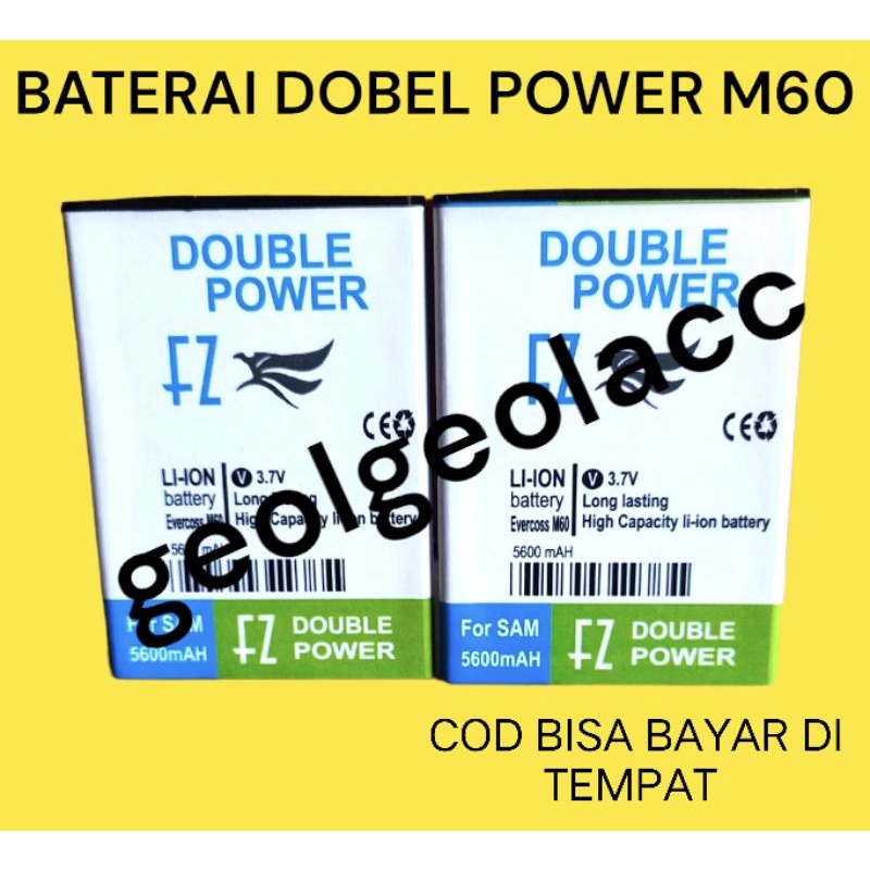 Jual Baterai Dobel Power Fz Evercross M60 M6A kapasitas 5600mah dobel power batrrey | Shopee ...