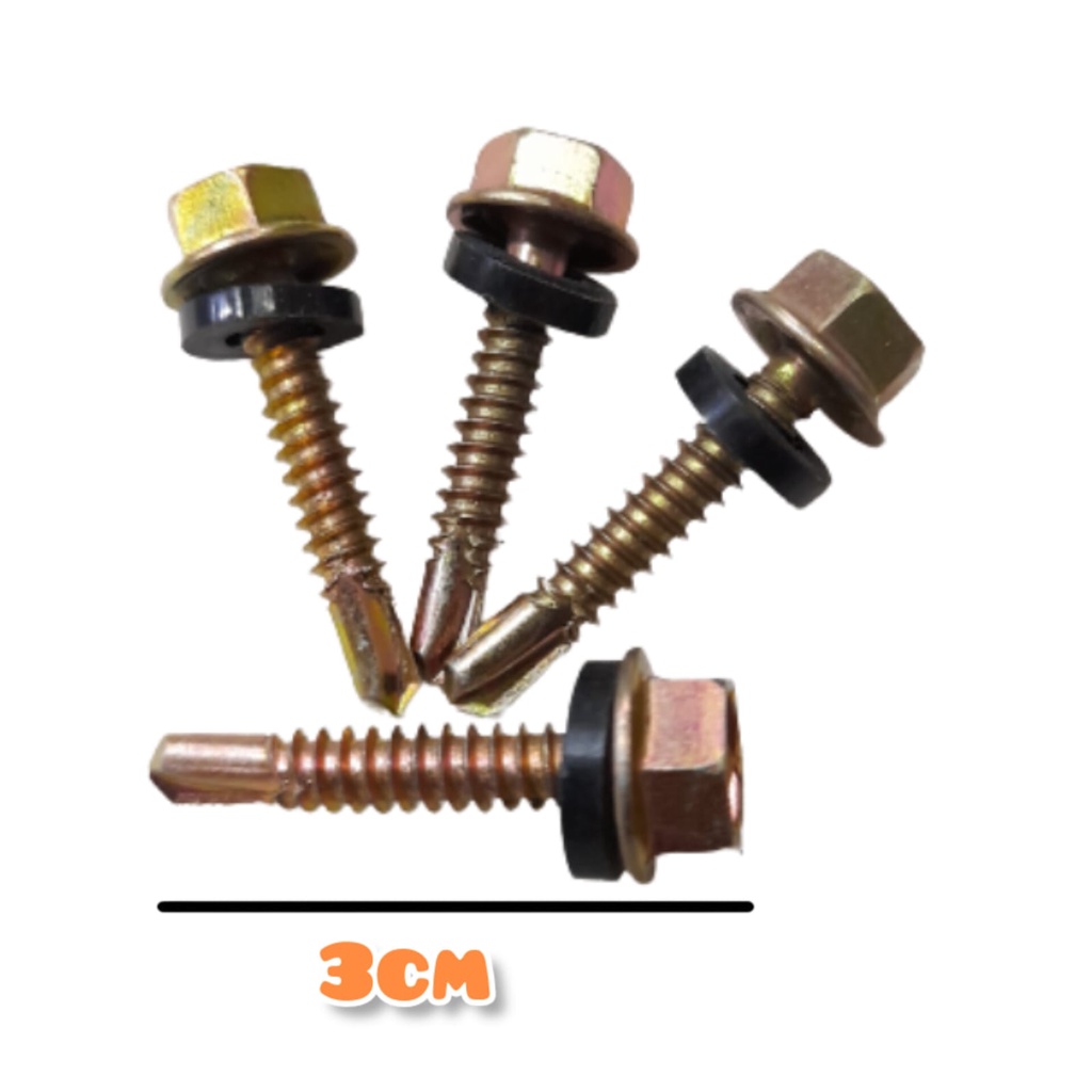 Jual Baut Baud Skrup Sekrup Baja Ringan Roofing Ruving 12x30 12 x 30 ...