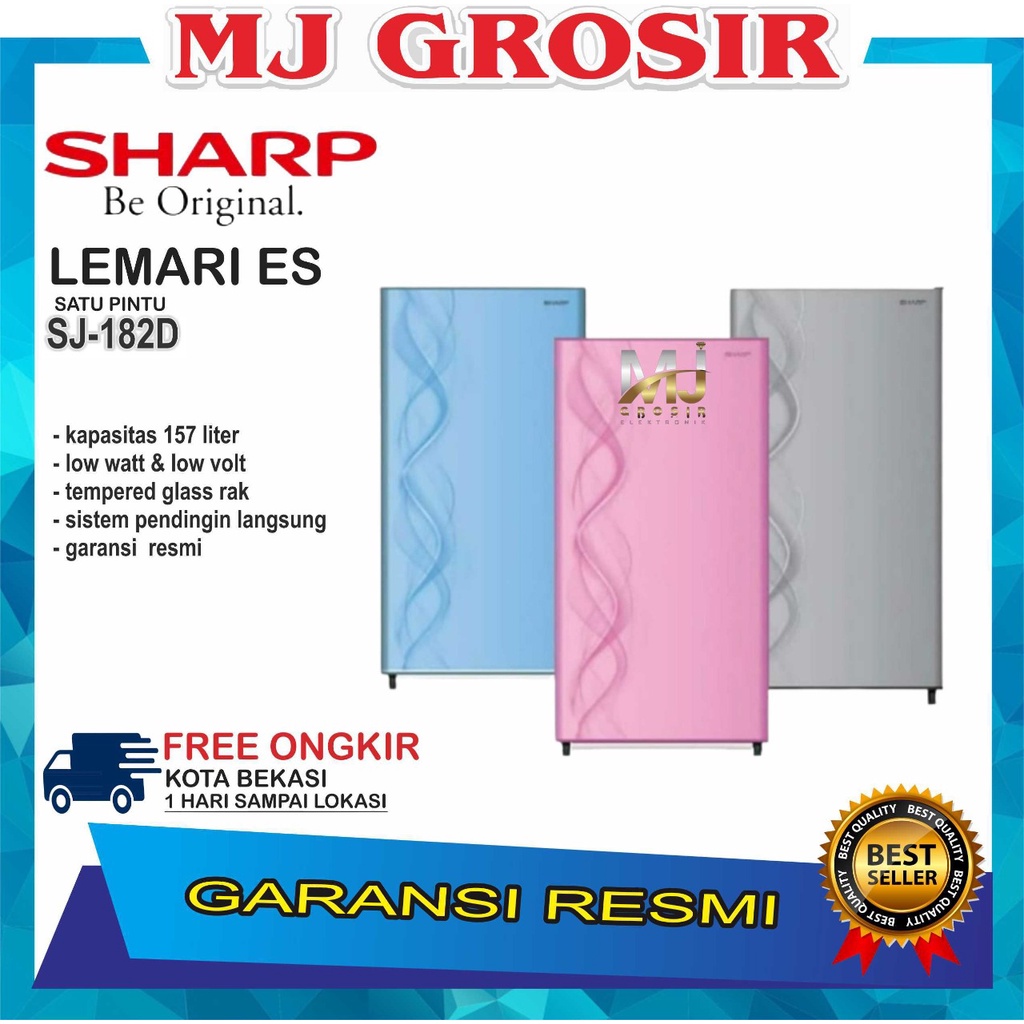Jual KULKAS SHARP SJ 182 D LEMARI ES 1 PINTU SJ182D SJ 182D KIREI 3 ...