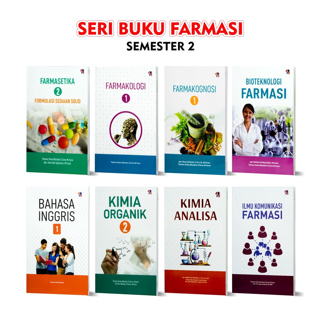 Jual Buku Farmasi Semester 2 Farmakologi Bioteknologi Farmakognosi Farmasetika Kimia Analisa ...