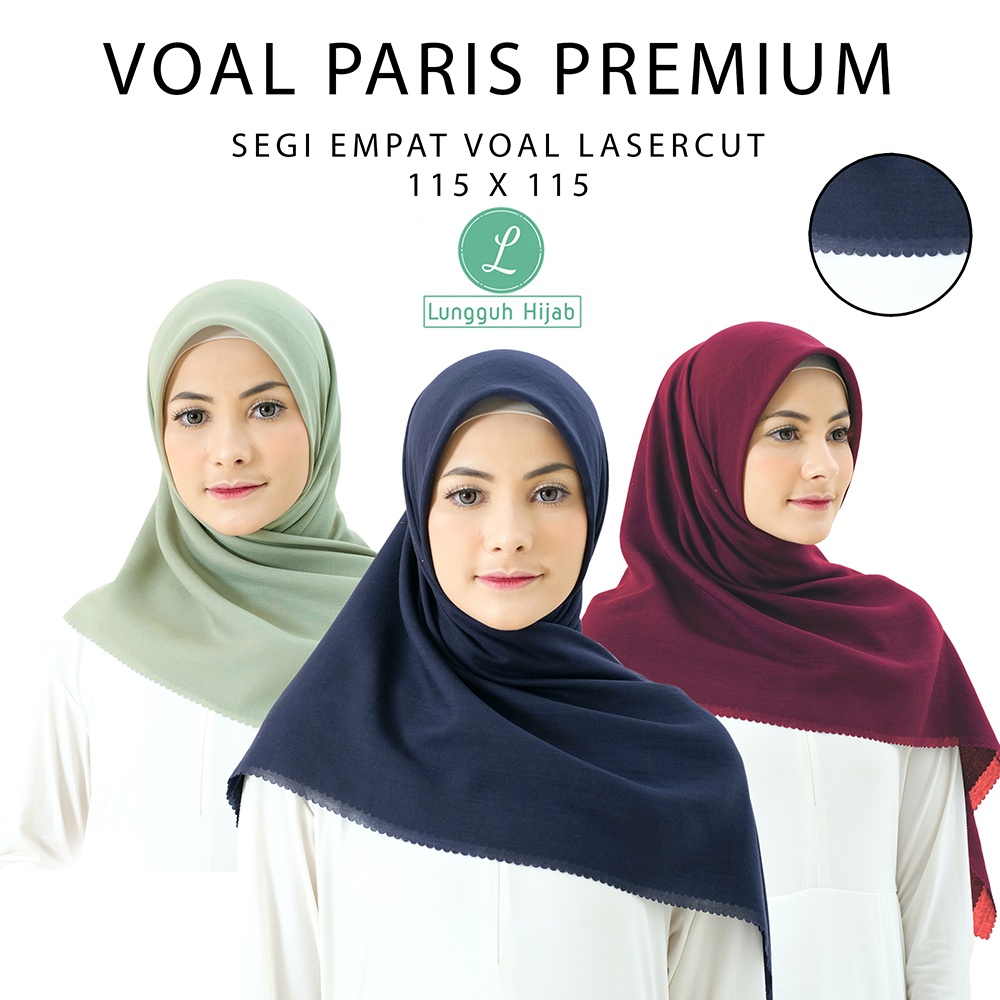 Jual Plain Voal Paris SEGI EMPAT VOAL PARIS PREIMUM LASSER CUT | Shopee ...