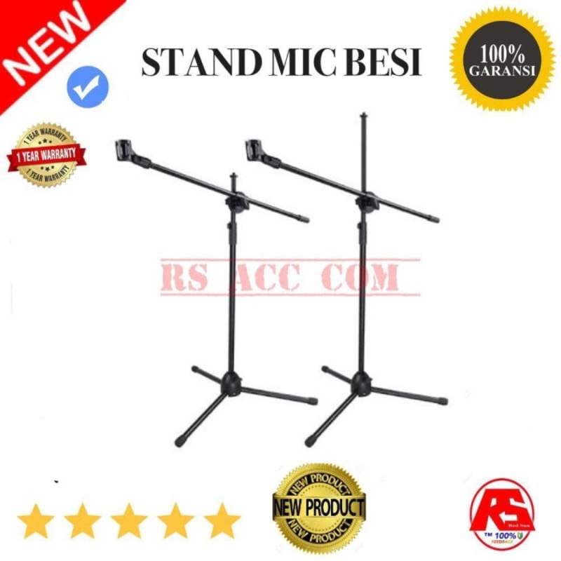 Jual Murah !!! Stand Mic Microphone Kaki Tiga Panjang Bahan Full Besi | Shopee Indonesia
