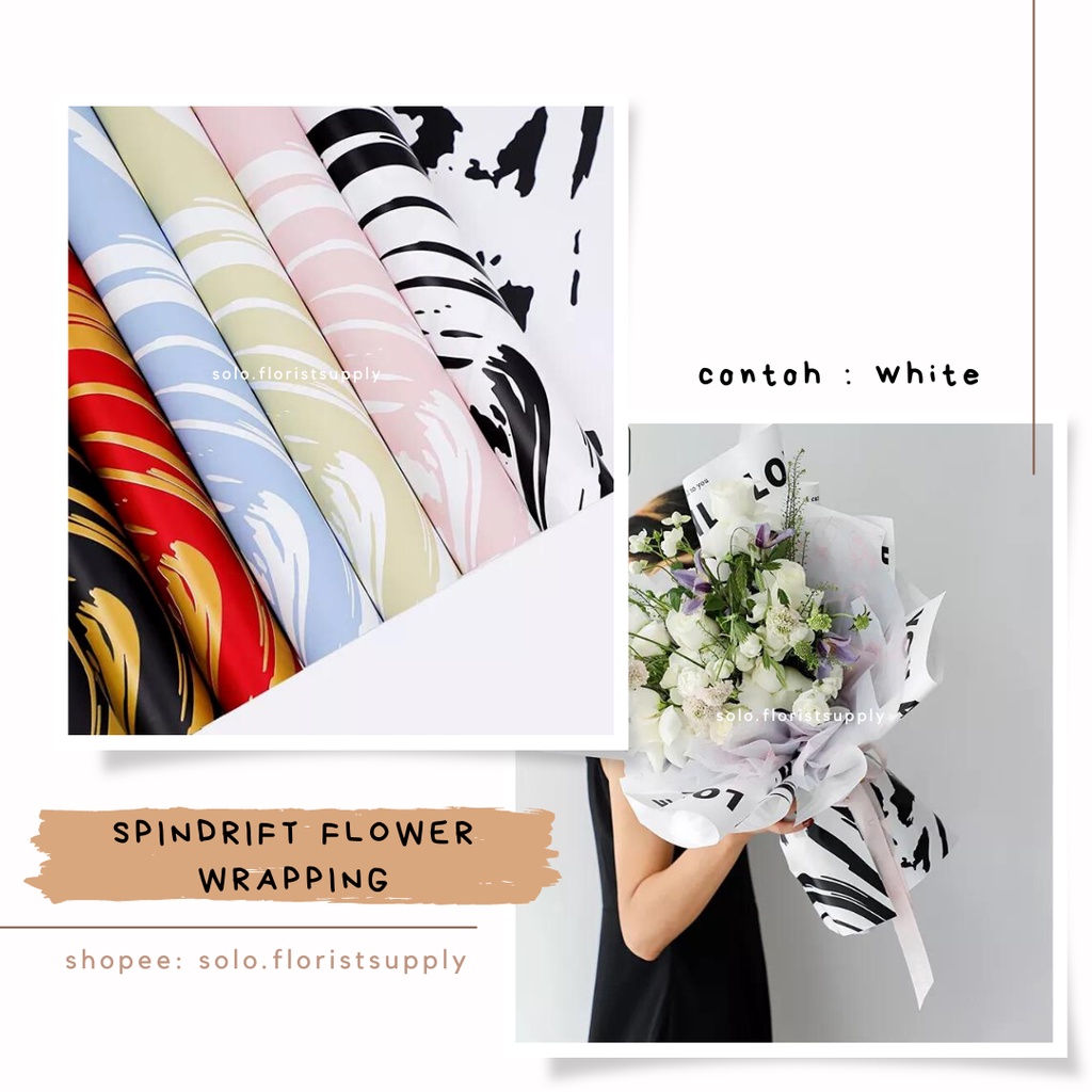 Jual SPINDRIFT FLOWER WRAPPING GEODE PAPER GIFT PEMBUNGKUS BUNGA GOLDEN ...