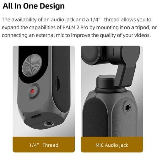 Jual Fimi Palm 2 Pro 3-Axis 4K 1/2" Cmos Sensor Gimbal Pocket Camera ...