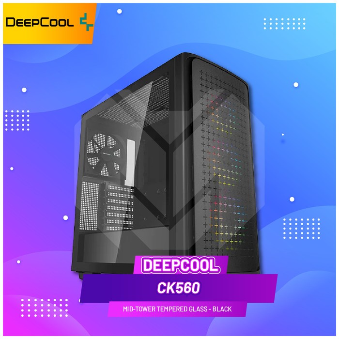 Jual DeepCool CK560 Mid-Tower Tempered Glass Gaming Case - Black ...