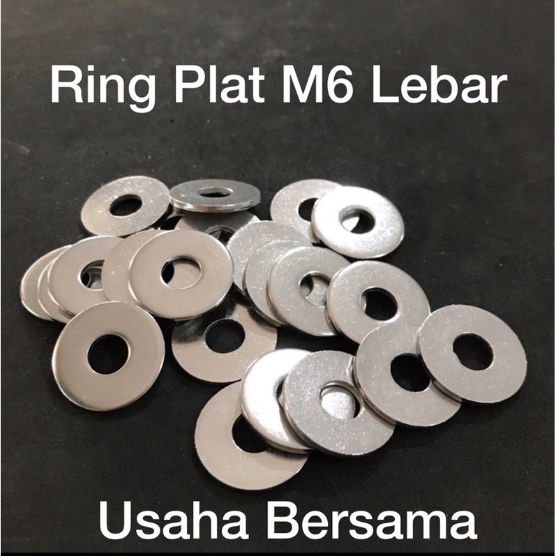 Jual RING PLAT M6 LEBAR STAINLESS STEEL M6 RING FLAT SS SUS 304 LEBAR ...