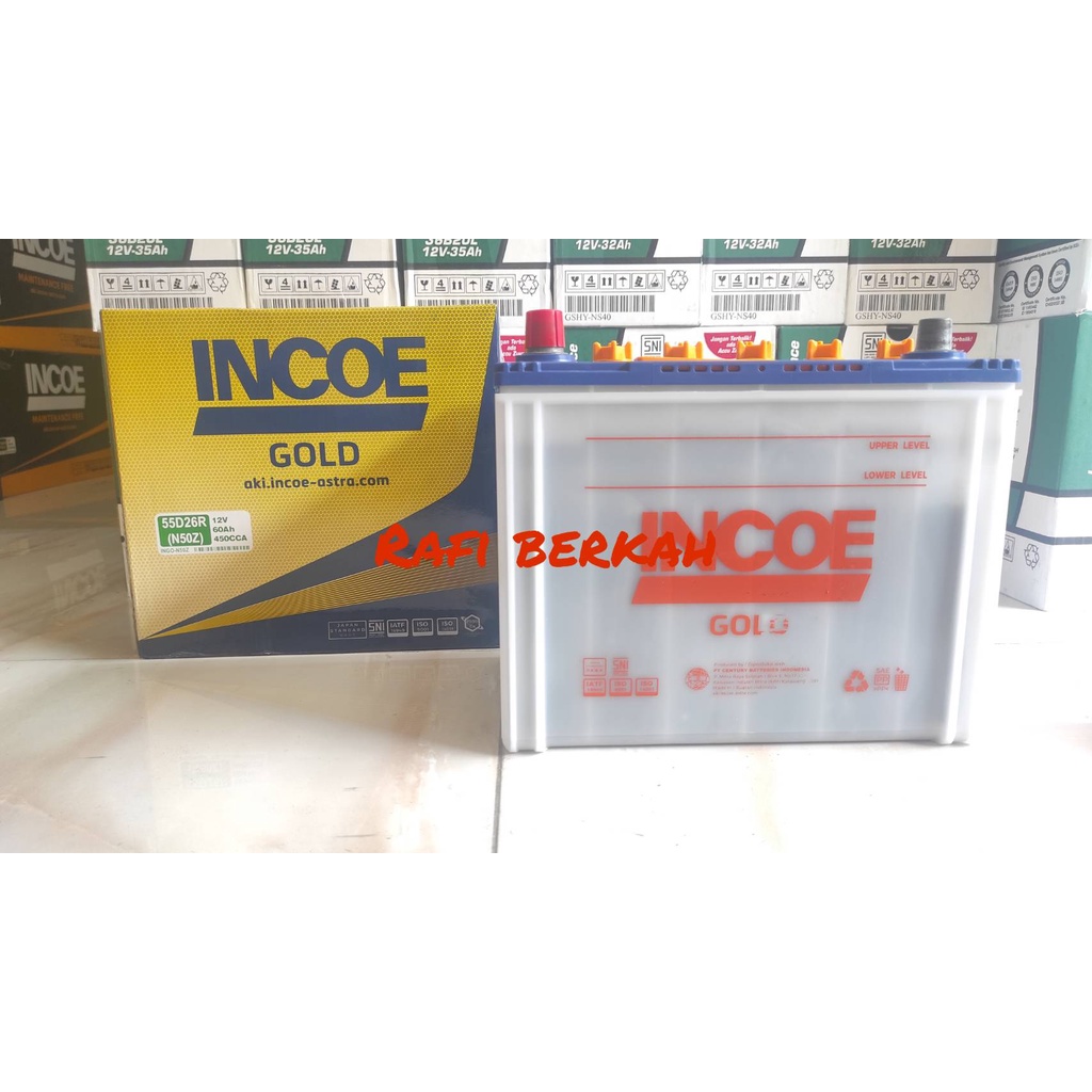 Jual Aki Mobil Kijang Capsule Series INCOE GOLD Astra N50Z Aki Basah 60Ah | Shopee Indonesia
