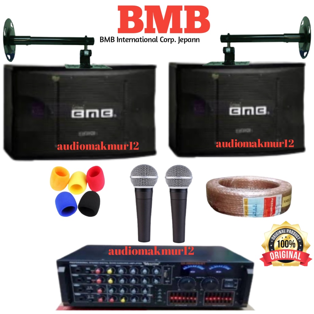 Jual paket karaoke sound system speaker BMB 8inch Garansi resmi 3 tahun ...