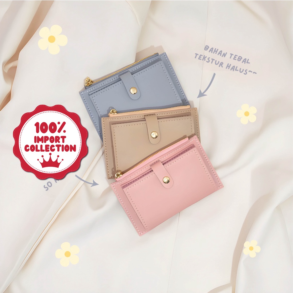 Jual ALICIA Dompet Wanita Simple Lipat Wallet Remaja Cute Korean Style ...
