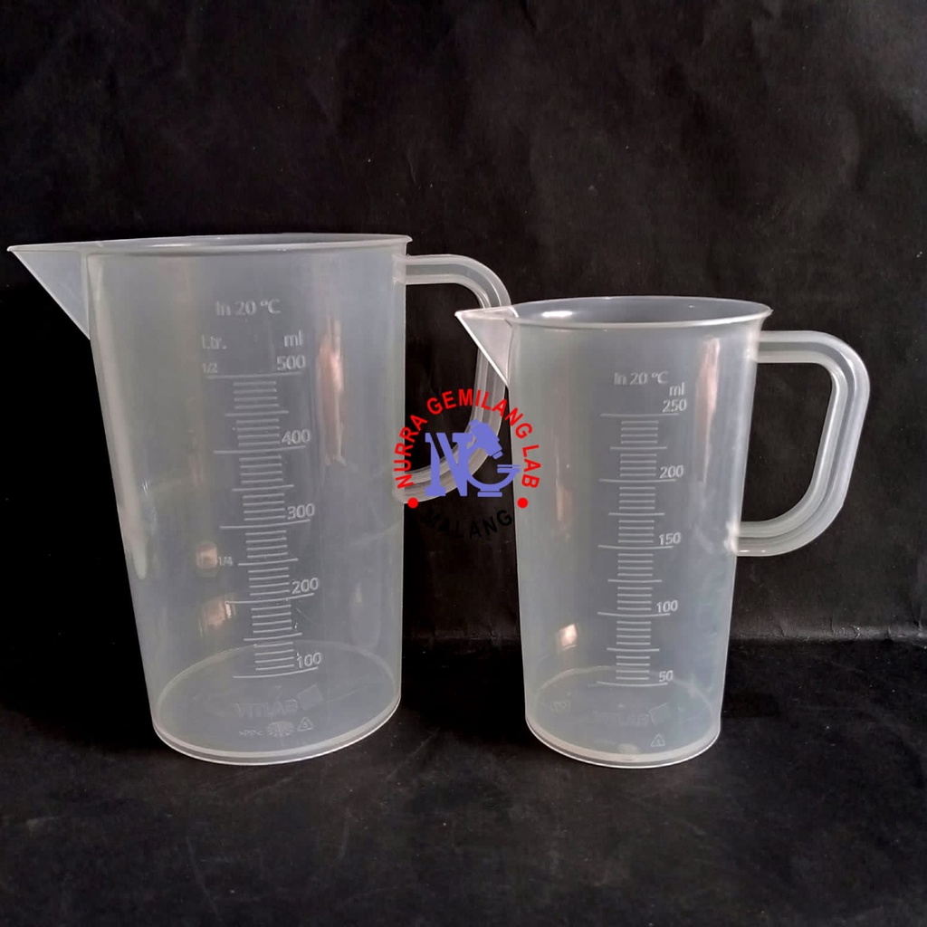 Jual Gelas Takar atau Gelas Ukur Merk VITLAB Germany 250ml 500ml | Shopee Indonesia