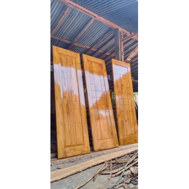 Jual Pintu plus kusen kayu jati finishing plitur | Shopee Indonesia