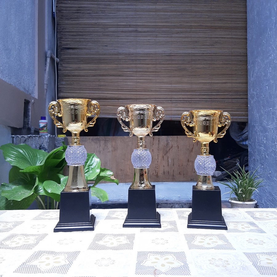 Jual Paket Trophy Piala set juara 123 tropi kaca champions bisa pilih ...