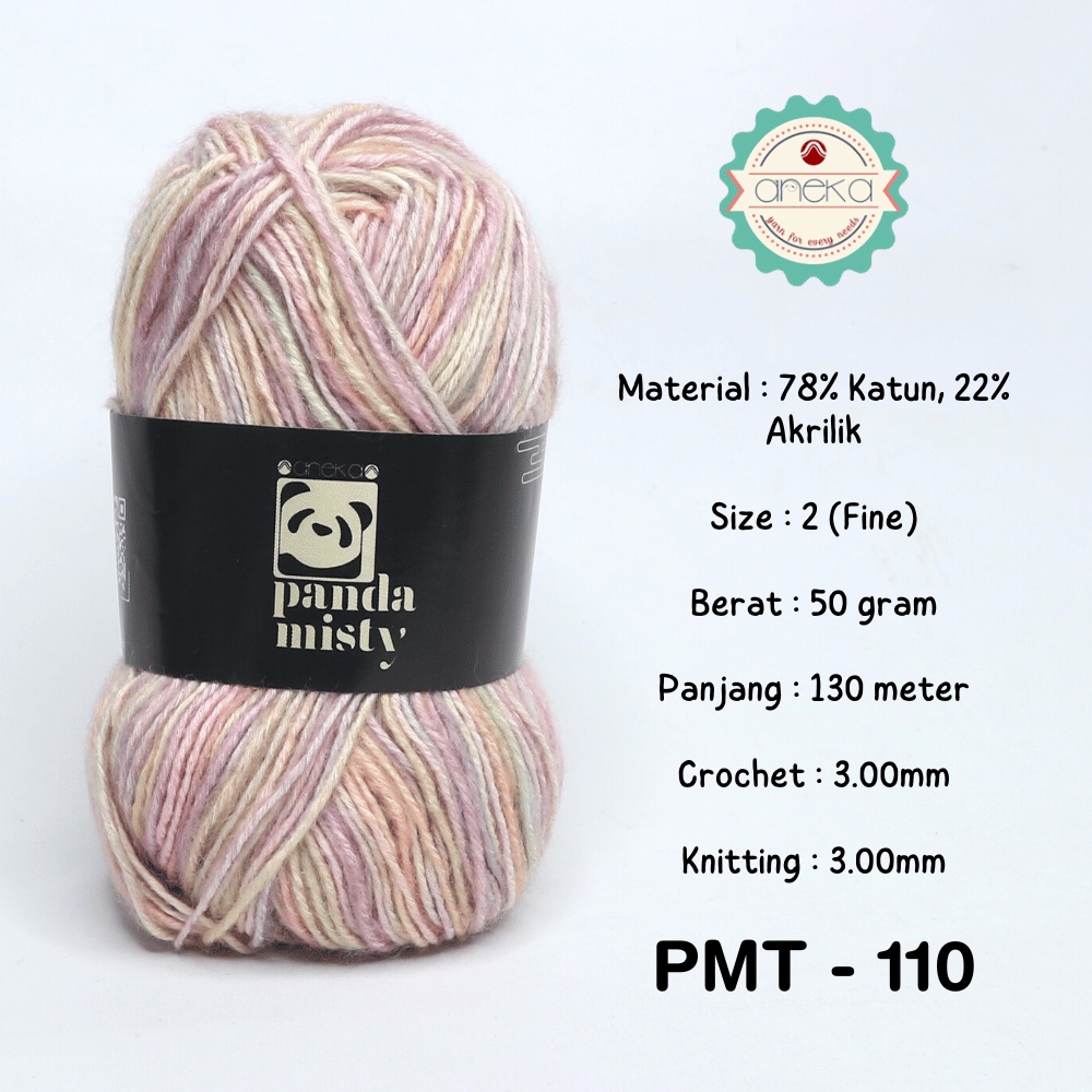 Jual KATALOG - Benang Rajut Katun Panda Misty Sembur / Semprot Wol ...