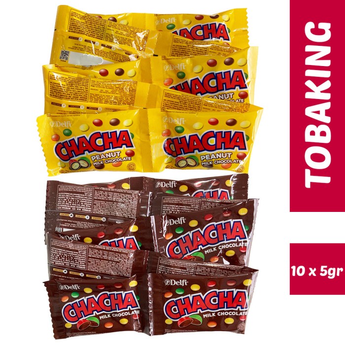 Jual Delfi Chacha Coklat Renceng isi 10 Cha cha Milk Peanut | Shopee ...