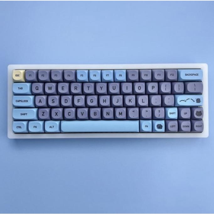 Jual Pbt Keycaps 125 Keys Blue Cat Theme Xda Profile | Shopee Indonesia