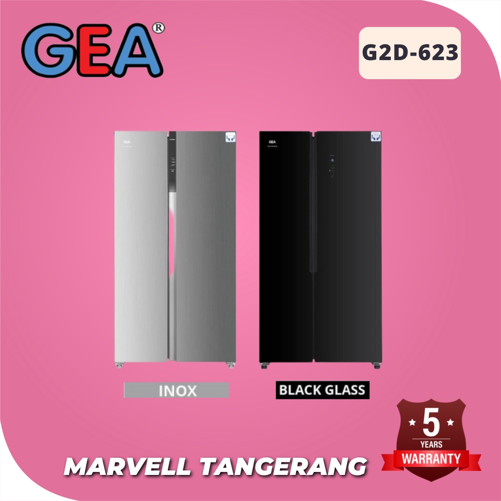 Jual Kulkas Side By Side 2 Pintu Gea G2d 623 G2d-623 Home Refrigerator ...