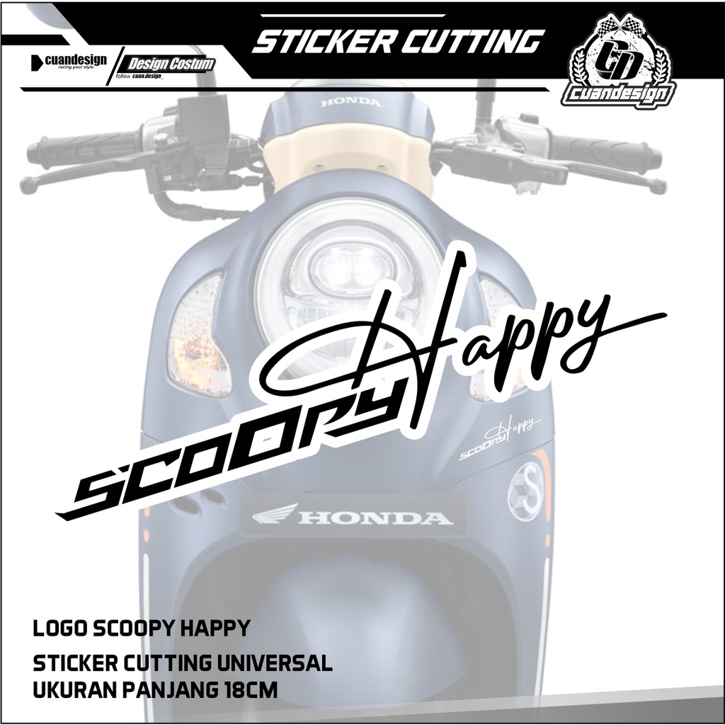 Jual STIKER CUTTING SCOOPY STICKER SCOOPY HAPPY | Shopee Indonesia
