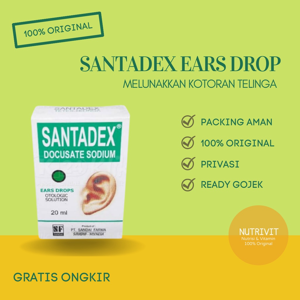 Jual SANTADEX Tetes Telinga 20ml - Membantu melunakkan kotoran telinga ...