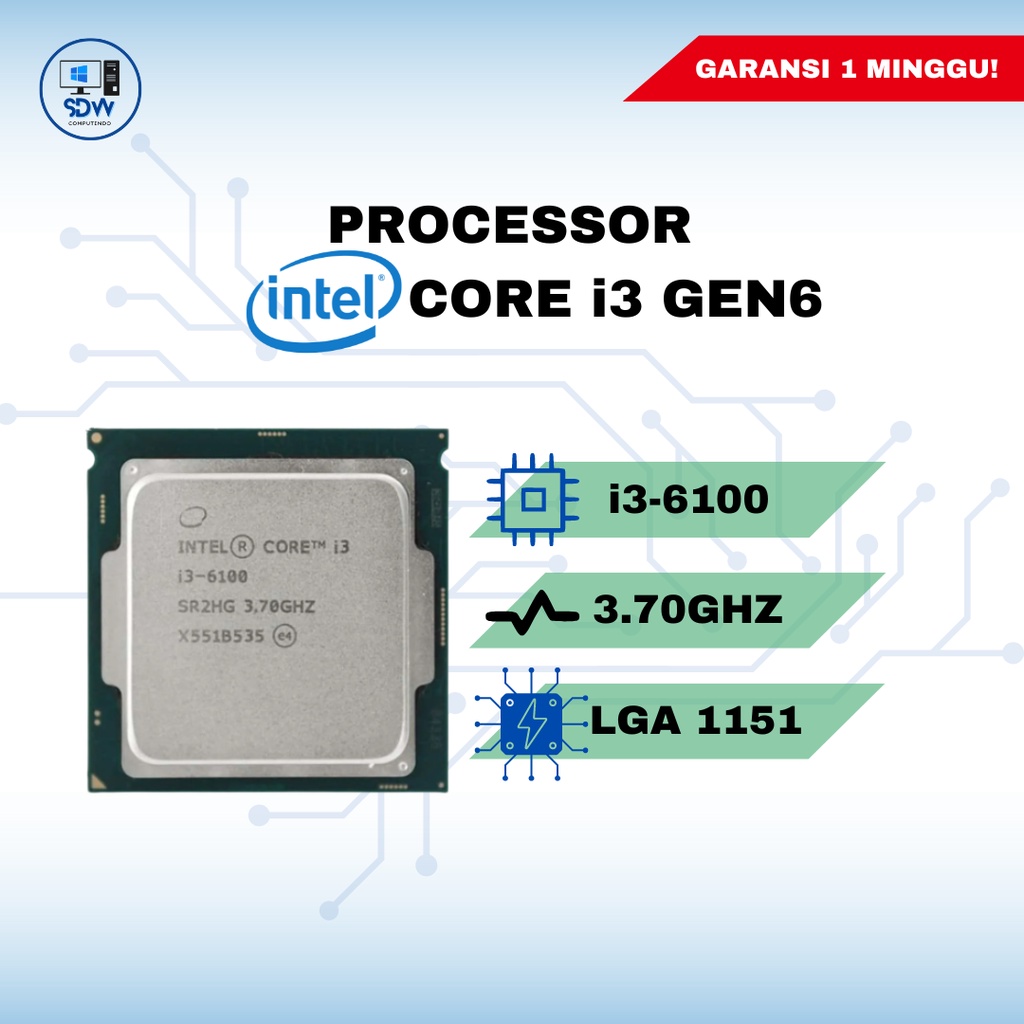 Jual PROCESSOR CORE I3 - 6100 | Shopee Indonesia