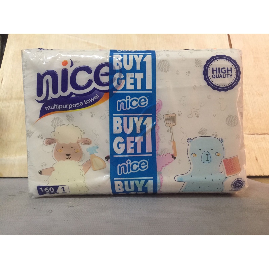 Jual Tissue Nice Towel Multifold 160 sheets (Buy 1 Get 1 Free) | Shopee ...