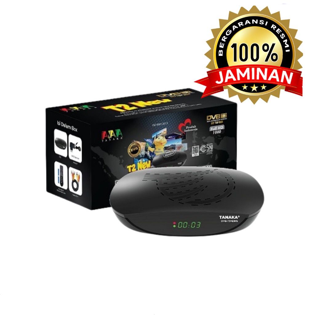 Jual SET TOP BOX TANAKA DVB T2 NEW TANAKA FULL HD 1080 SUDAH EWS/STB ...