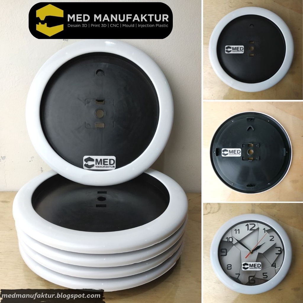 Jual Casing Jam Dinding Plastik Standard | Warna Ring Putih | Shopee ...