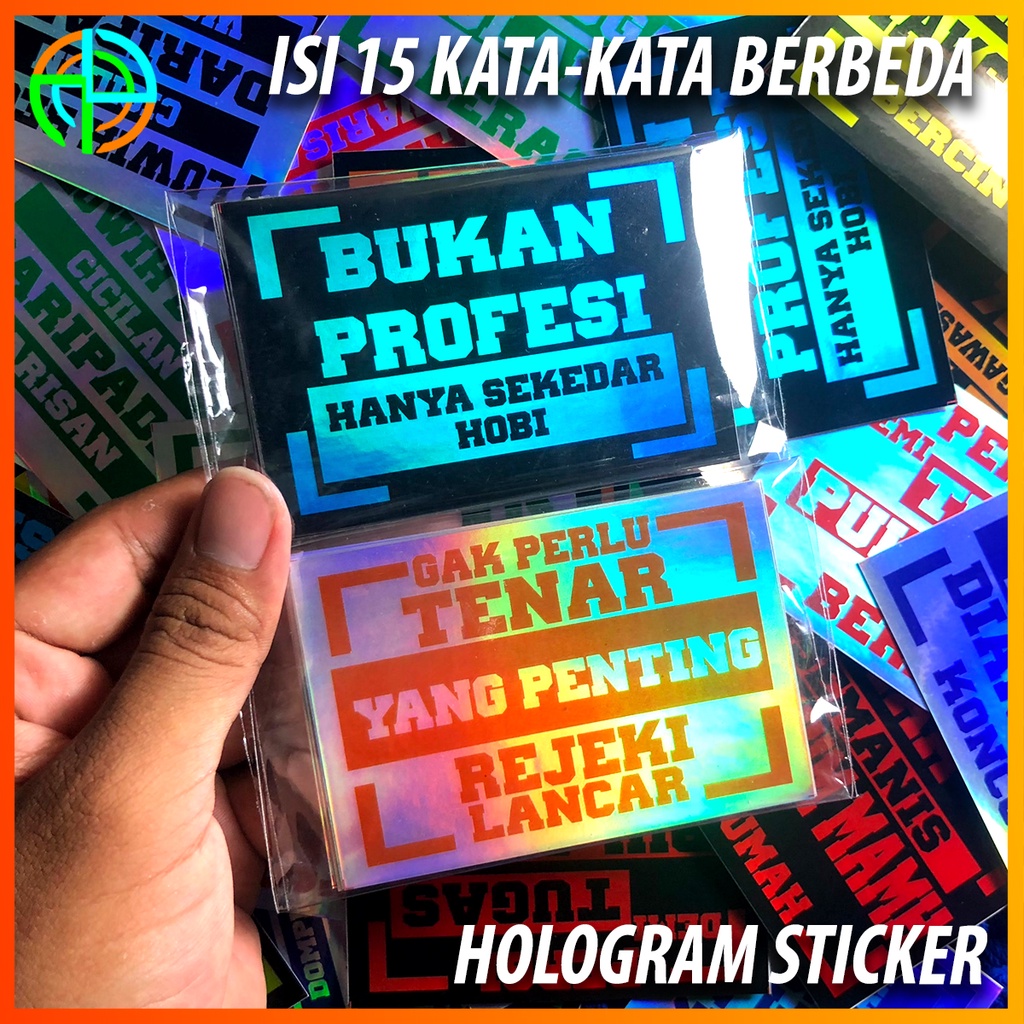 Jual 15 lembar Sticker Kata Bijak Hologram Bunglon Stiker Variasi Truk ...
