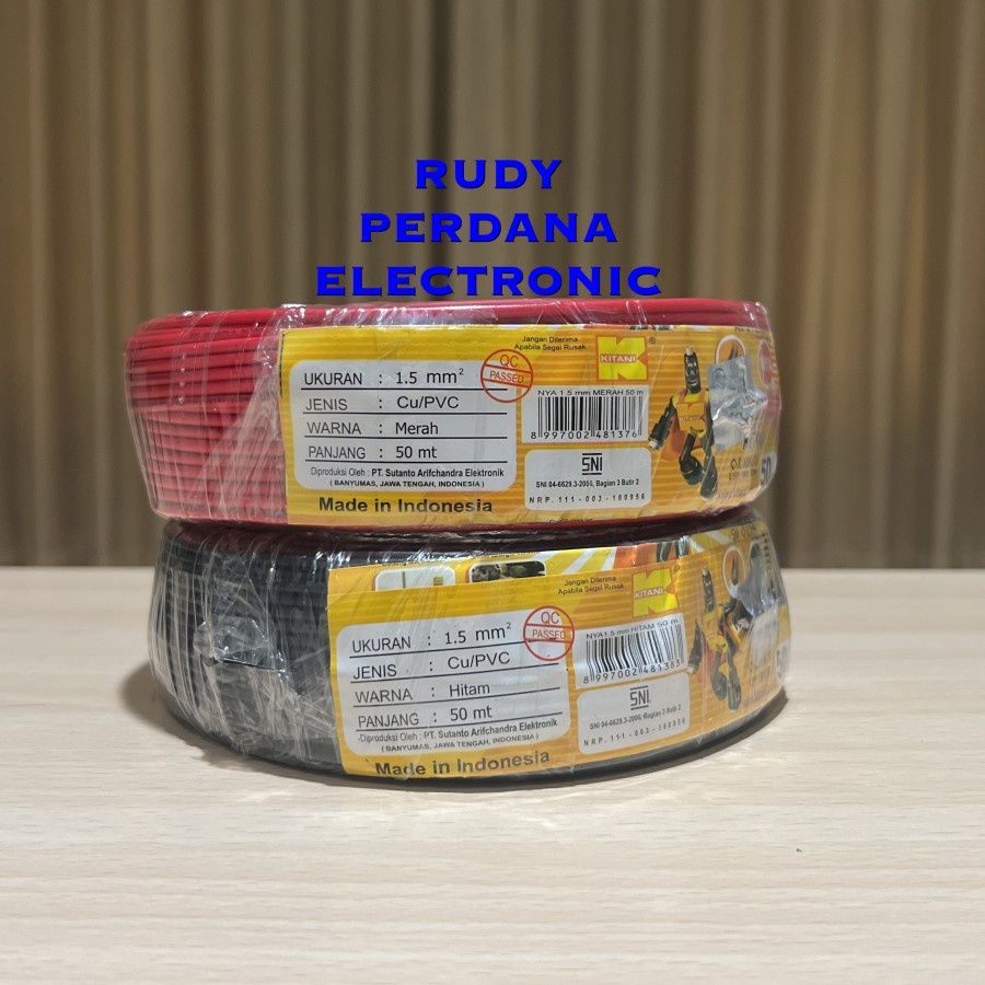 Jual KABEL LISTRIK TUNGGAL TEMBAGA NYA LMK SNI 1x1.5MM 1 x 1.5 MM KITANI | Shopee Indonesia