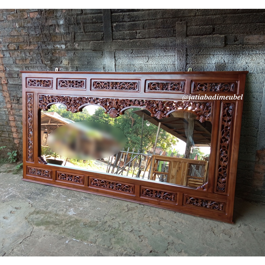Jual Pigura Figura Bingkai Frame Cermin Hias Dinding Ukiran Krepyak ...