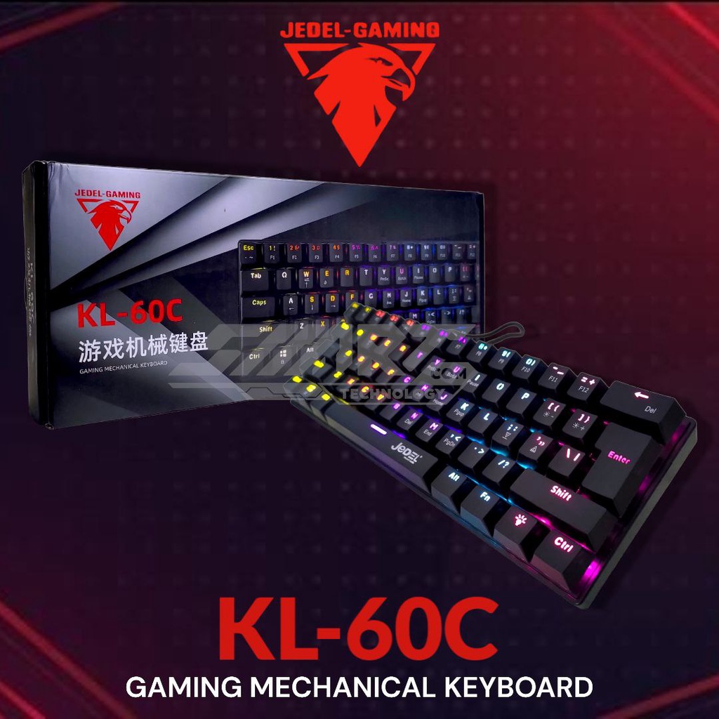 Jual Keyboard Gaming TKL Jedel KL 60C Mechanical RGB 60% KL60C | Shopee Indonesia