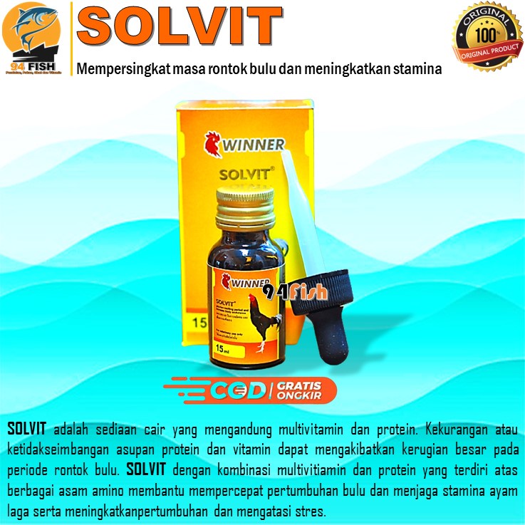 Jual SOLVIT Mempersingkat masa rontok bulu dan meningkatkan stamina 15ml | Shopee Indonesia