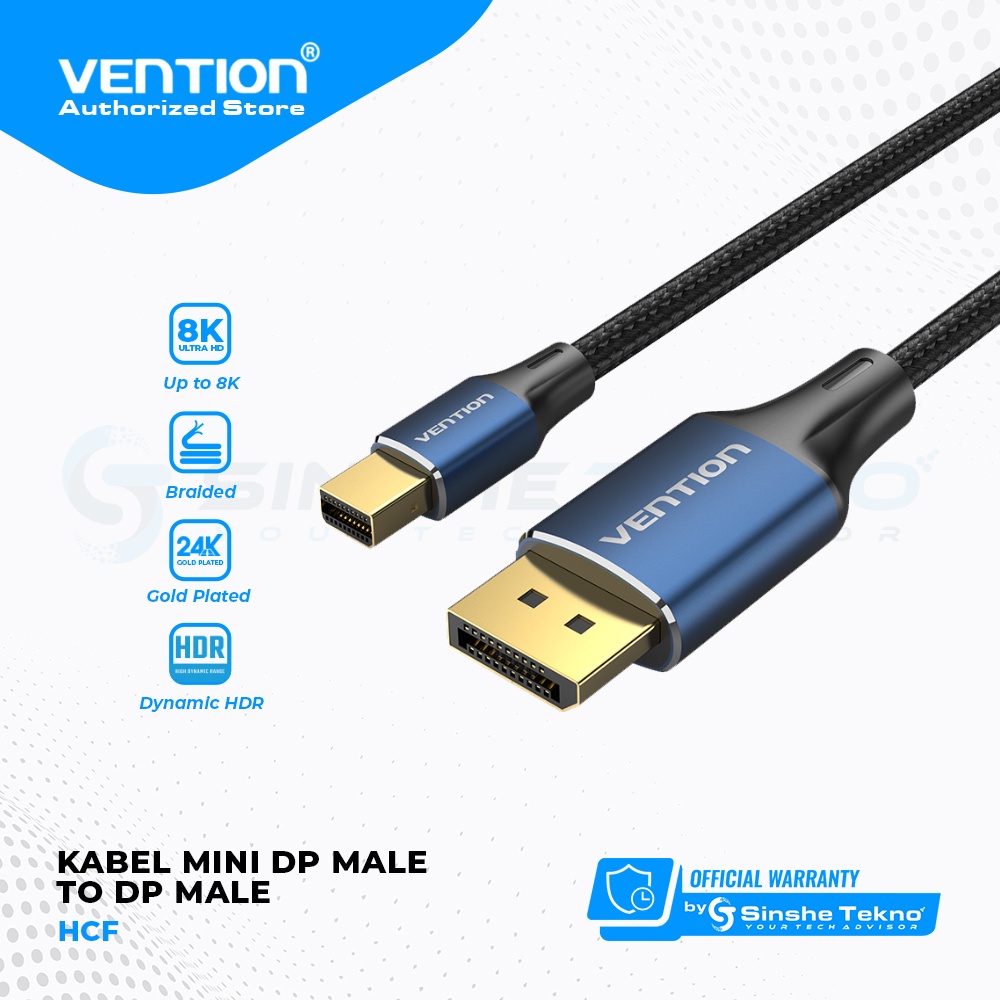 Jual Vention Kabel Mini DP Male To DP Display Port Male | Shopee Indonesia
