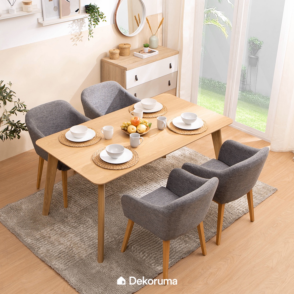 Jual Dekoruma Haki Meja Makan untuk 4 Kursi 160 - Dining Table - Meja ...