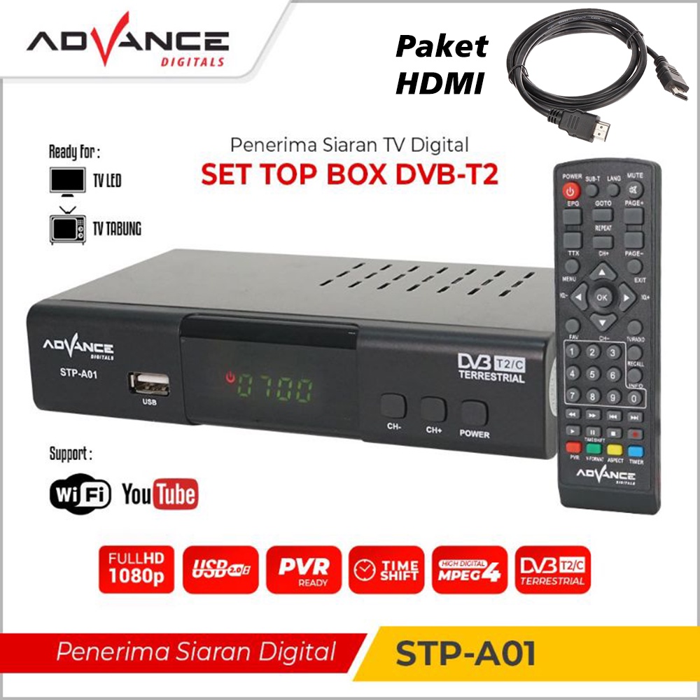 Jual Advance stb advance Set Top Box TV Digital Receiver Penerima Siaran Full HD / STB Wifi Bisa ...