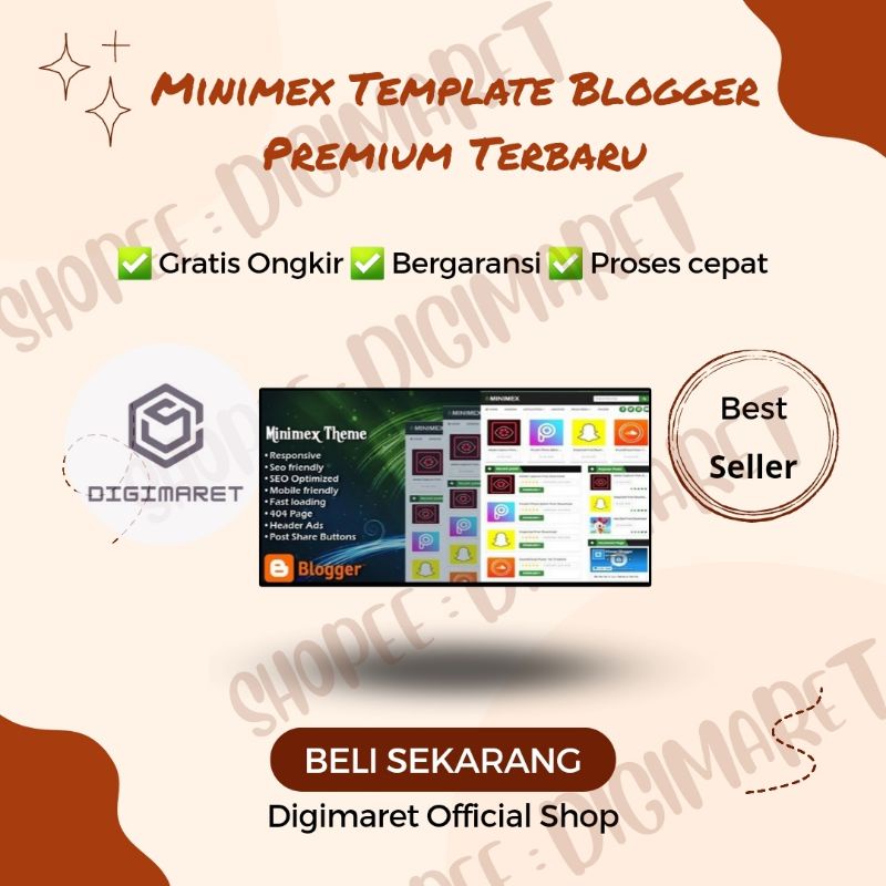 Jual Template Blogger Minimex Terbaru | Template Blogger Premium | Shopee Indonesia