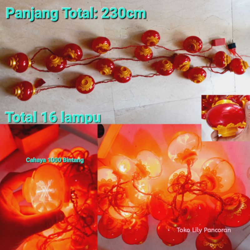 Jual Lampion Rentet LED 1000 Bintang / Lampu Lampion Renceng 1000 ...