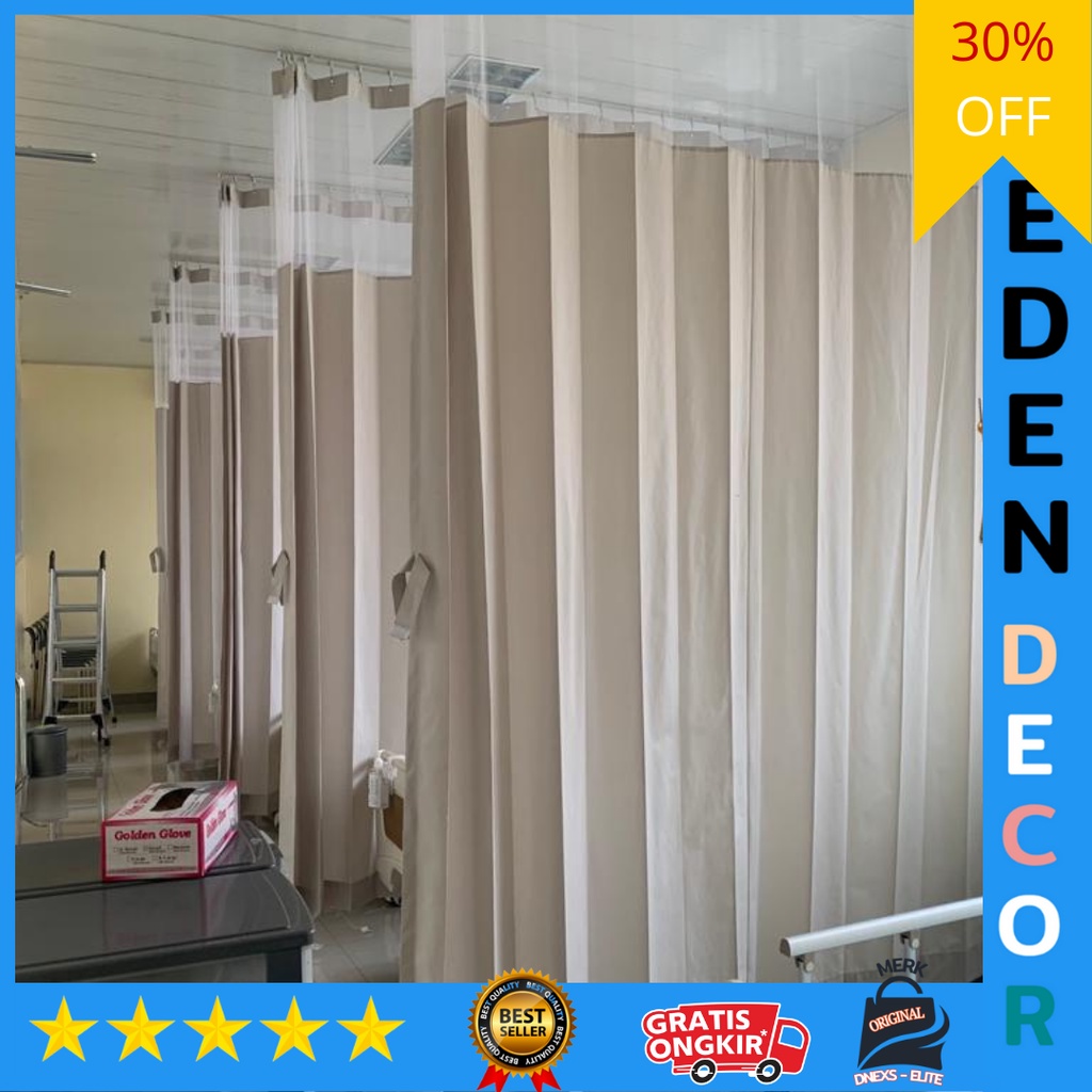 Jual Tirai kain gorden rumah sakit anti bakteri anti darah | Shopee ...