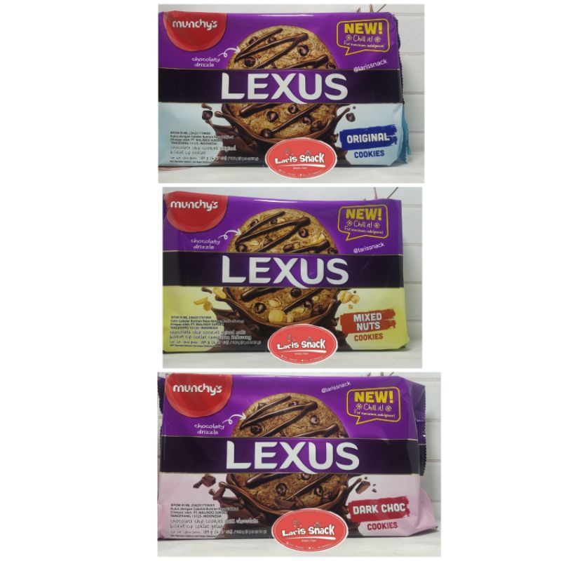 Jual Biskuit Munchys Lexus New Chocolate Chip Cookies Family Pack 189gr ...