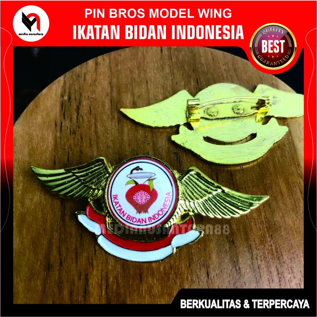 Jual Lencana Pin Bros IKATAN BIDAN INDONESIA Model Wing Logo IBI ...