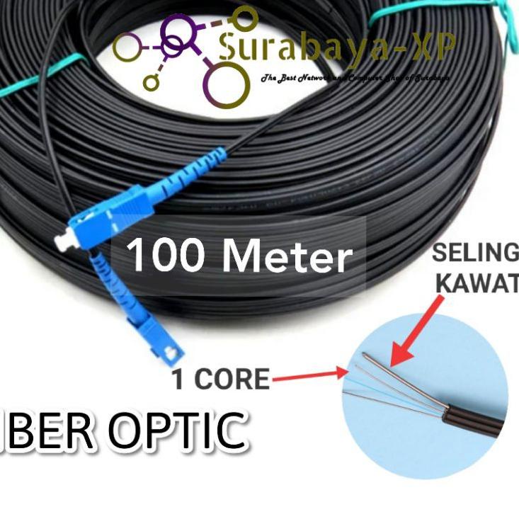 Jual Super Potongan Kabel Fiber Optik FO 100M DropCore 100 Meter Drop ...