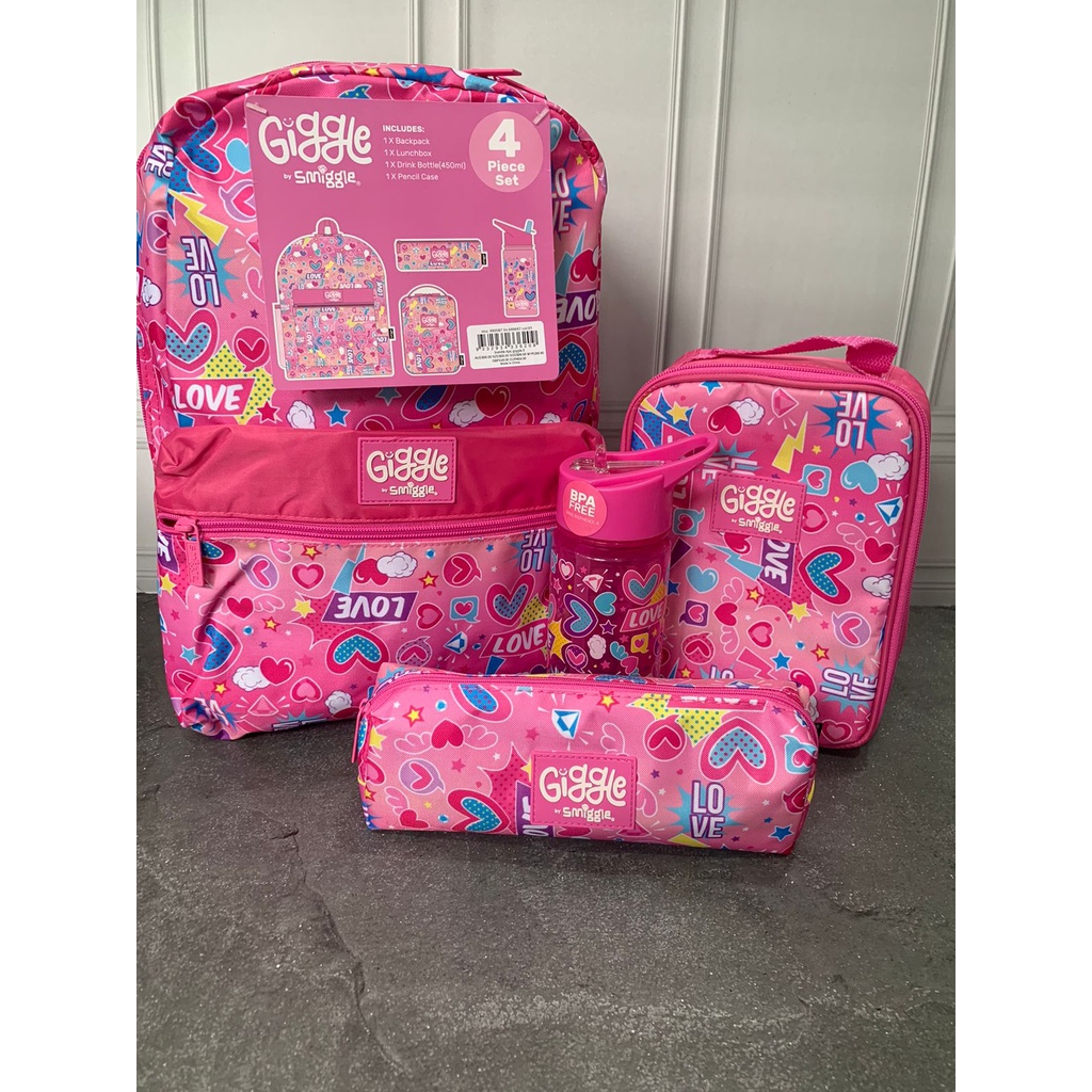 Jual SMIGGLE GIGGLE X SET BACKPACK PINK LOVE - SET RANSEL SMIGGLE ...